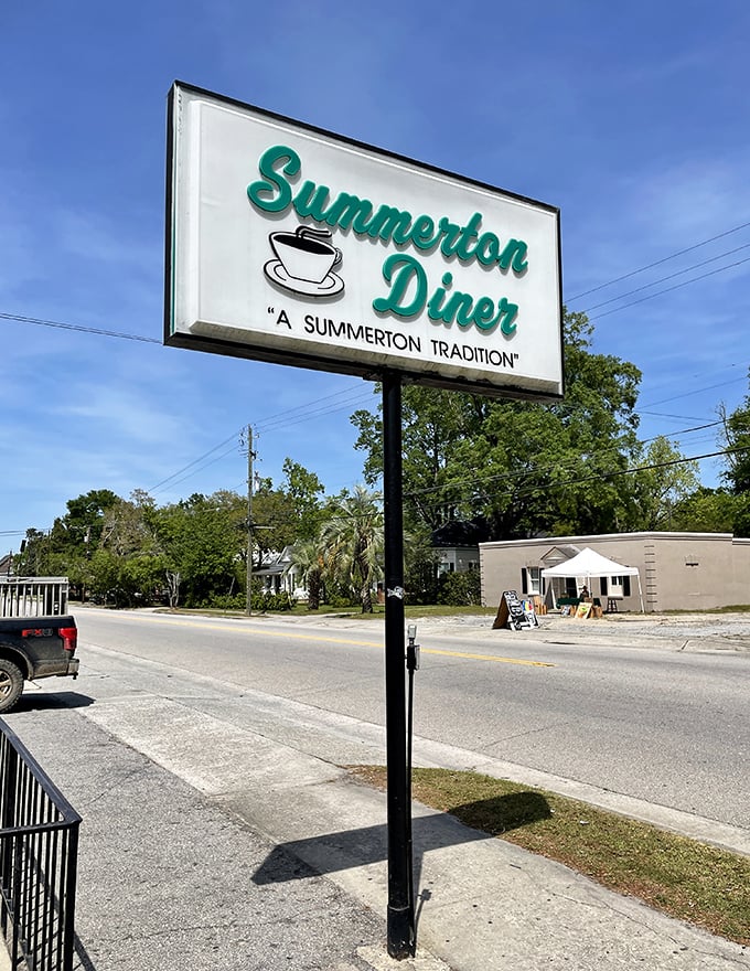 The sign proclaims "A Summerton Tradition," and one bite of their famous club sandwich explains exactly why this place has endured.