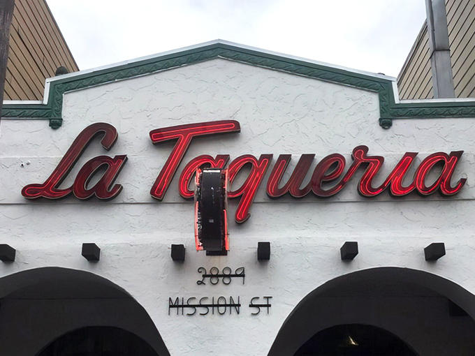 That red script sign has guided hungry pilgrims to this Mission District mecca for decades, a beacon of burrito brilliance.