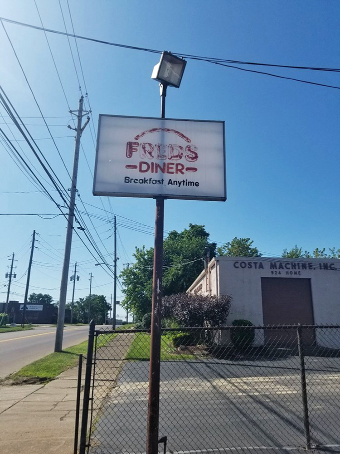 "Breakfast Anytime" isn't just a slogan on Fred's sign&mdash;it's a philosophy, a promise, and for many Akron locals, a reason to get out of bed.