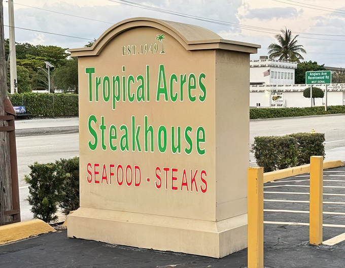 The sign stands like a beacon of hope for hungry travelers—promising the comfort of tradition in a world of fleeting food trends.