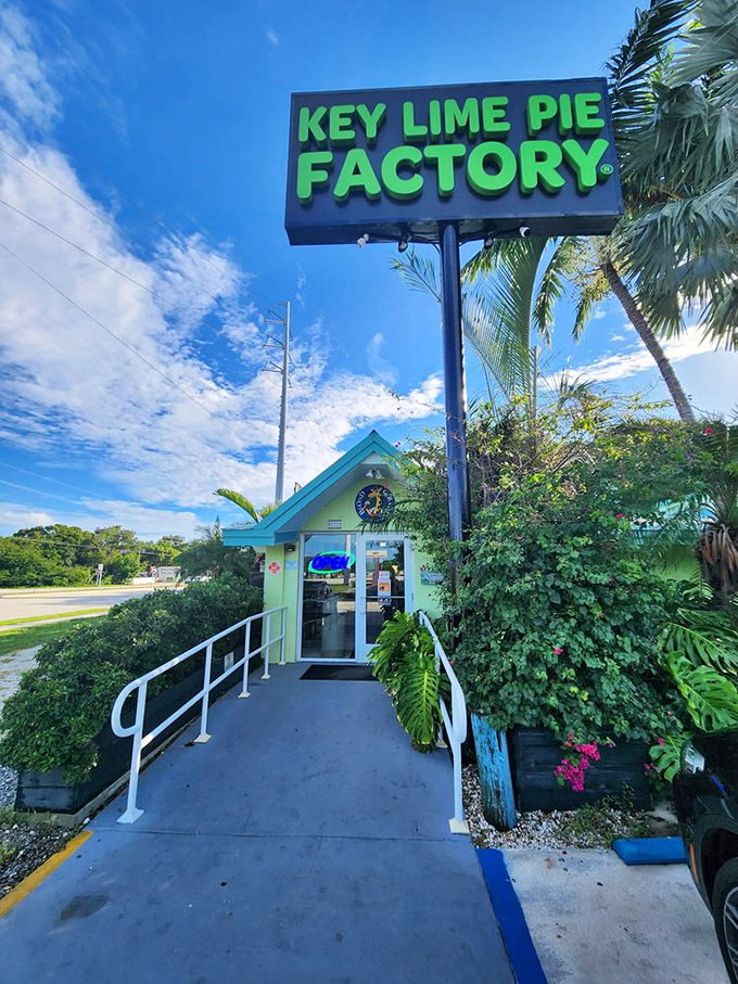 Bold signage announces your arrival at what might become your new favorite Florida Keys destination spot.