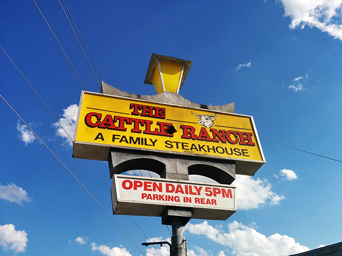 That yellow sign against the Florida blue sky isn't just a marker&mdash;it's a beacon of hope for the hungry and a landmark for locals in the know.