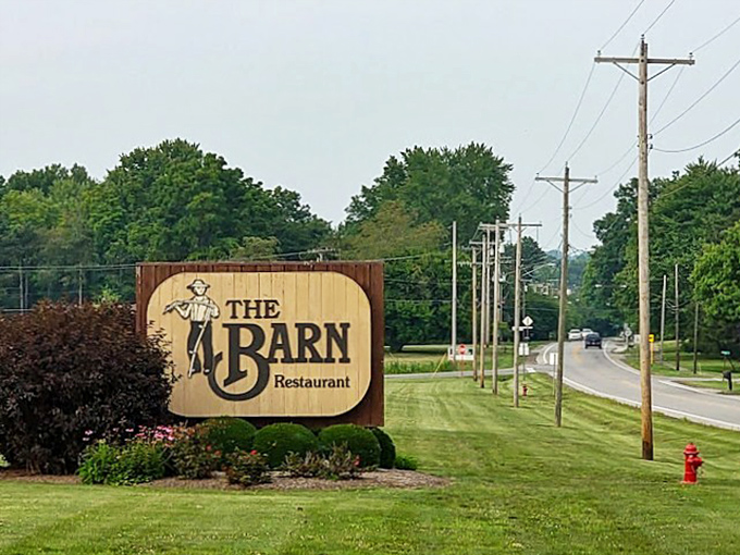 A sign that promises exactly what awaits inside &ndash; no false advertising here. Just honest food served in a genuine slice of Americana.