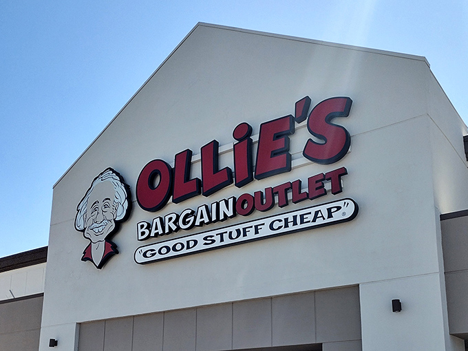 The promise of retail adventure glowing against the Jacksonville sky. That cartoon face knows you won't leave empty-handed.