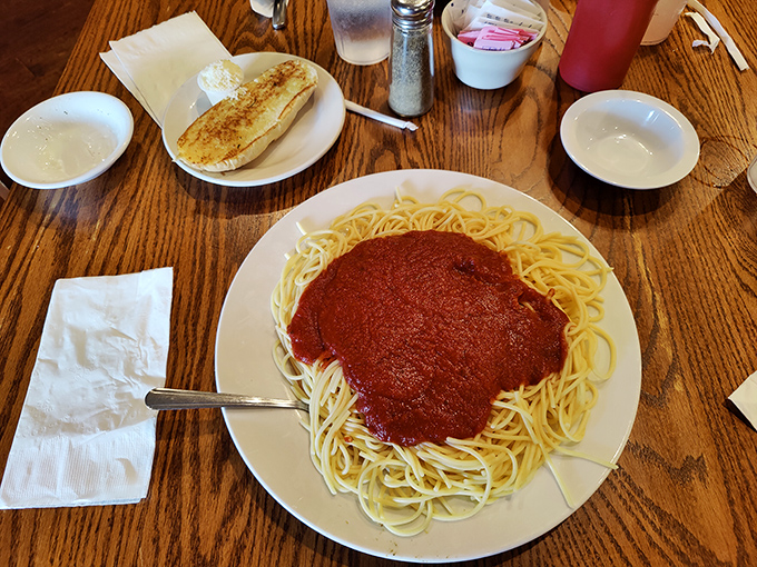 Spaghetti with marinara &ndash; simple, honest, and abundant. The kind of plate that reminds you why classics became classics in the first place.