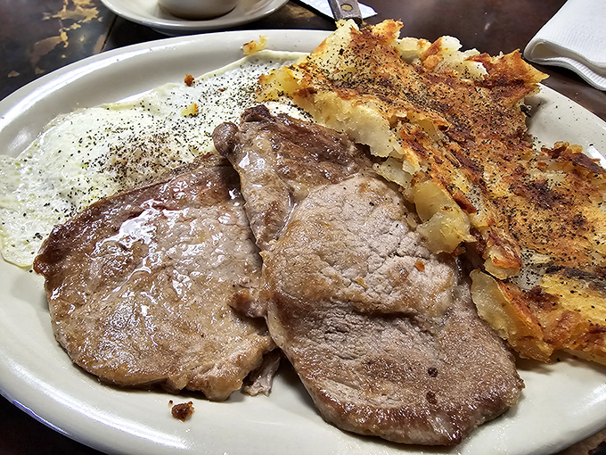 Steak and eggs cooked to perfection, because some mornings demand serious protein power fuel.
