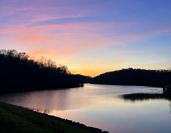 Sunset paints the sky in colors that would make professional artists weep with envy and inspiration.