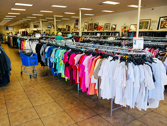 The t-shirt section&mdash;a kaleidoscope of colors where vintage band tees and designer castoffs create the ultimate treasure hunt.