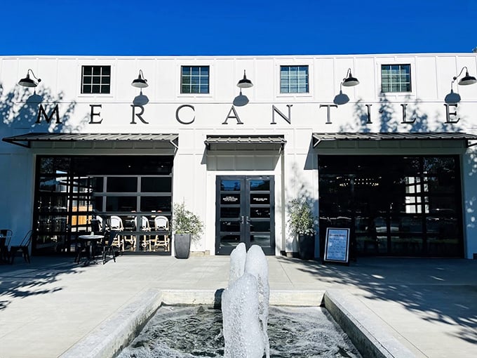 The Shannon Mercantile offers small-town shopping with big-city style. That bubbling fountain isn't just decoration&mdash;it's the sound of stress washing away.