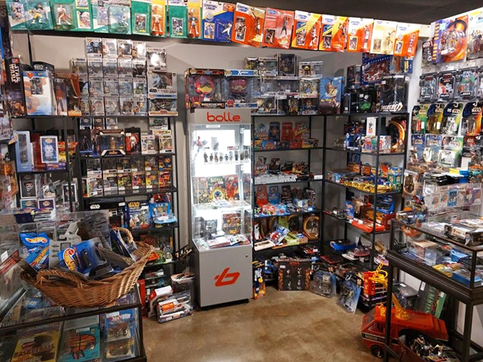 A collector's fever dream where childhood nostalgia meets adult purchasing power&mdash;Star Wars figures standing guard over Hot Wheels memories.