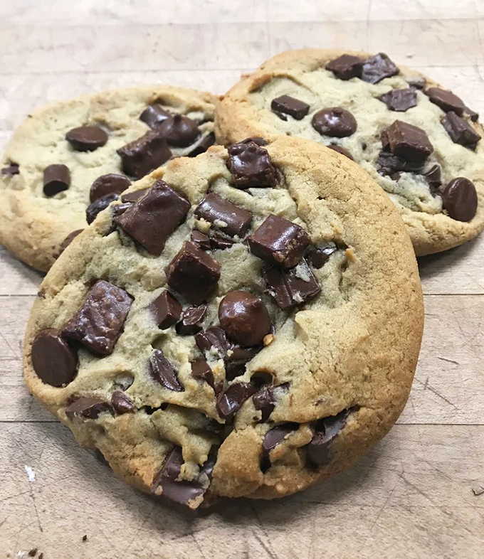 This chocolate chip cookie looks like it's auditioning for a role in a food commercial&mdash;and getting a callback. Chunky, thick, and ready for its close-up.