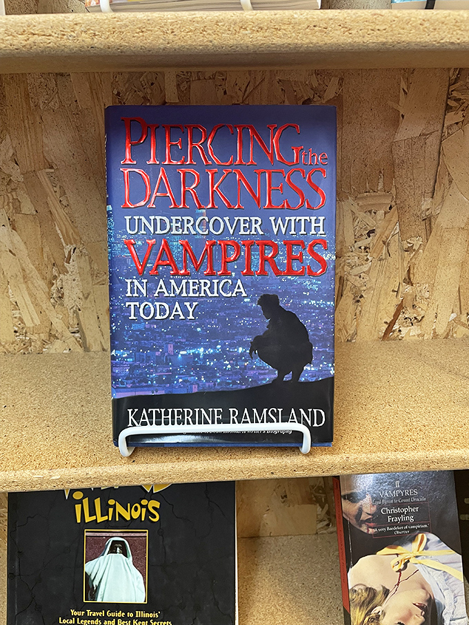 Piercing the Darkness: Undercover with Vampires in America Today sits proudly displayed &ndash; proof that The Old Book Barn embraces the quirky, the unusual, and the delightfully unexpected.