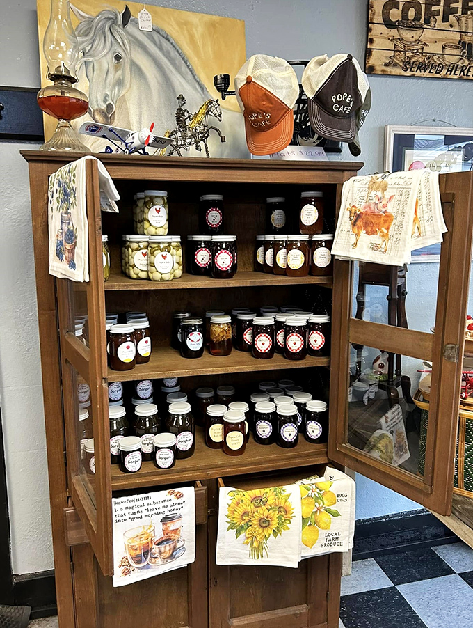 Homemade jams, jellies, and pickles lined up like jewels in a country crown&mdash;edible souvenirs that let you take a taste of Pope's home.