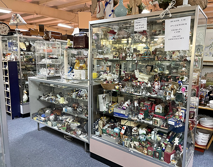 Curio cabinets packed with miniature memories&mdash;tiny treasures that once adorned mantels and china cabinets across America.