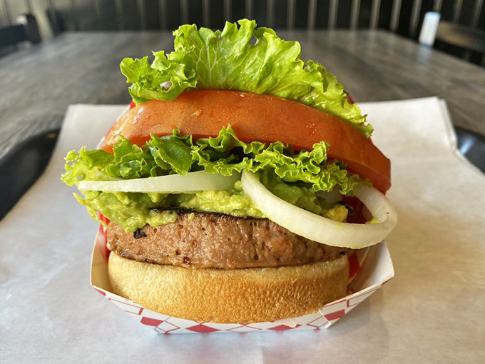 Even their veggie burger looks more appetizing than most steakhouse offerings. Fresh ingredients arranged with the care of a proud parent.