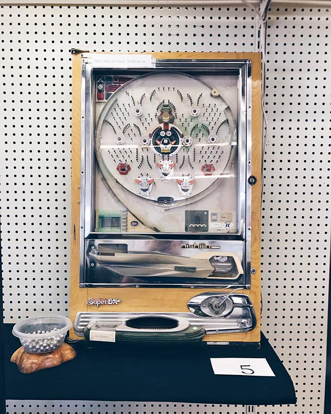 Vintage pachinko machine&mdash;the Netflix of 1970s Japan. This mechanical marvel provided entertainment long before we had smartphones.