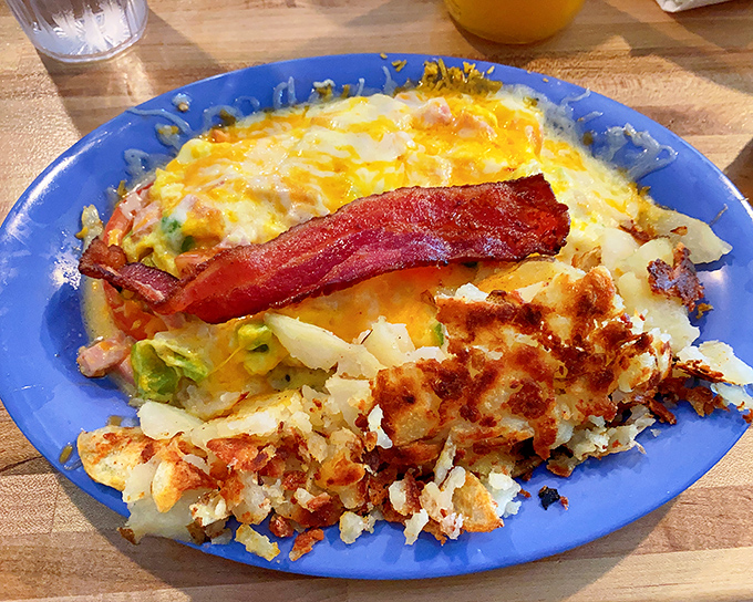 This Western omelet isn't just breakfast&mdash;it's an expedition across flavor country with that perfectly crispy hash brown coastline.