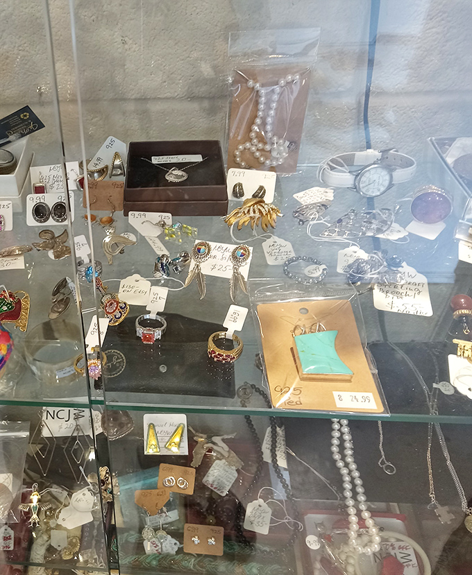 The jewelry case&mdash;where costume pieces with personality wait to become your signature accessory at a fraction of department store prices.