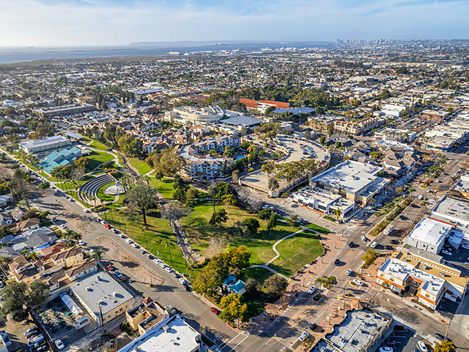Bird's eye beauty reveals Chula Vista's perfect positioning&mdash;close enough to downtown San Diego for convenience, far enough for breathing room and affordability.