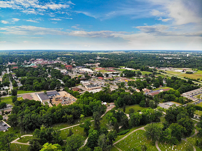 From above, Delaware reveals itself as a perfect balance of green space and community&mdash;like someone designed a town with actual humans in mind.