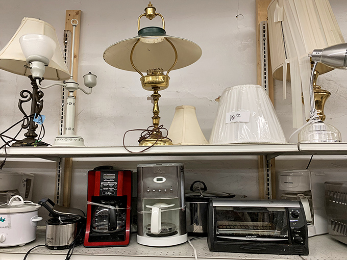 Appliance heaven for budget renovators: coffee makers, toaster ovens, and vintage lamps that passed someone else's Marie Kondo purge might spark joy in your kitchen.