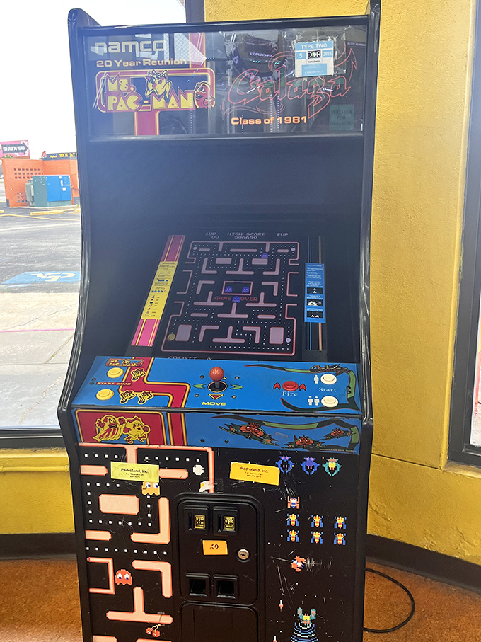 Vintage arcade games offer a nostalgic retreat for parents explaining to bewildered children what "high scores" meant before online gaming existed. 