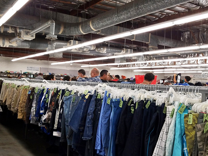 Denim democracy in action &ndash; from work pants to designer jeans, all hanging together in perfect harmony at prices that won't break the bank.