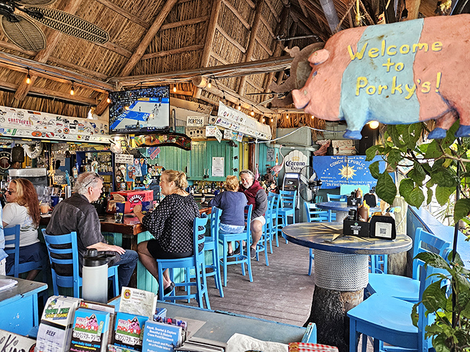 A bar where everybody might not know your name when you arrive, but they certainly will by the time you leave. 