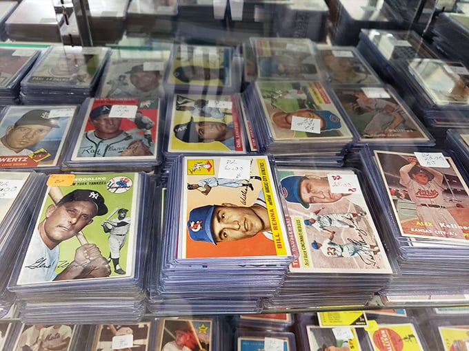 Baseball cards capturing legends mid-swing, frozen in their prime. That Mickey Mantle might be worth more than your first car, depending on condition and scarcity.
