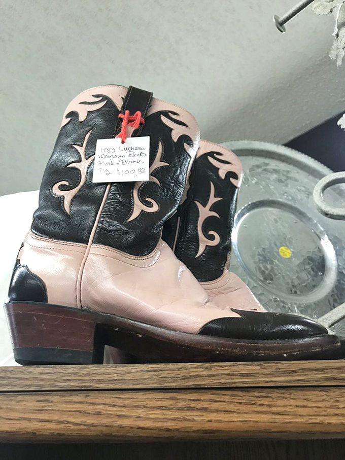 These two-tone vintage cowboy boots weren't made just for walking&mdash;they're strutting their stuff as wearable Western history with a price tag to boot.