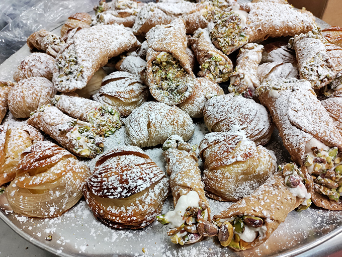Cannoli heaven! These powdered sugar-dusted treasures are what Italian grandmothers dream about. One bite and you'll be planning your next visit.
