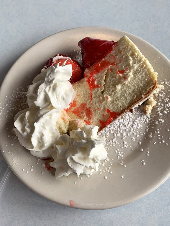 Strawberry cheesecake with clouds of whipped cream&mdash;because sometimes the answer to "Breakfast, lunch, or dinner?" is simply "Dessert."