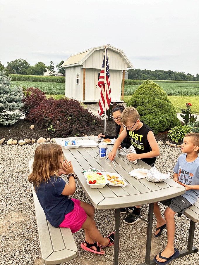 The next generation discovers what their grandparents knew: the best ice cream comes with genuine smiles.