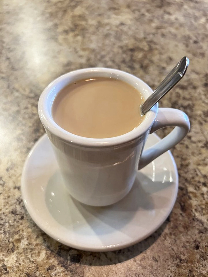 The humble coffee cup – keeper of diner secrets and conversation starter since forever. In a world of fancy coffee drinks, sometimes simple is sublime.
