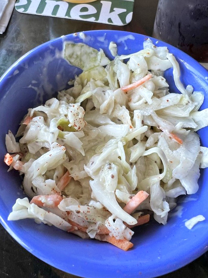 Coleslaw that didn't come from a plastic tub in the back of a refrigerator&mdash;fresh, crisp, and actually worth the calories.