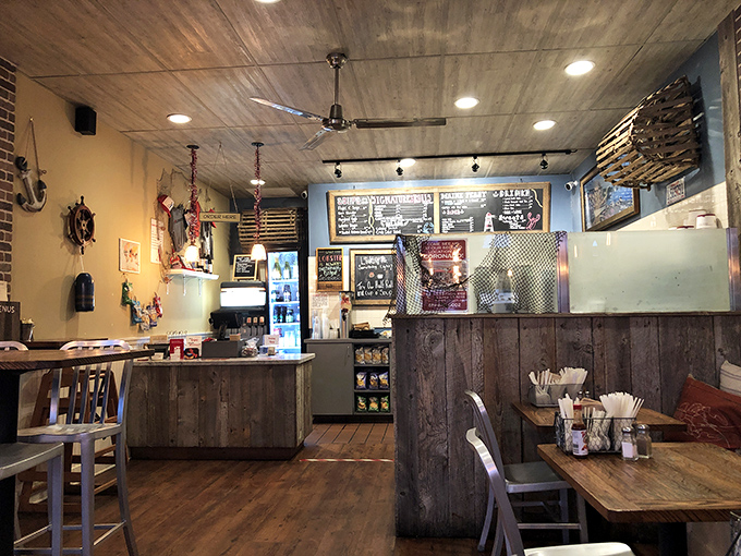 Behind this rustic counter, seafood magic happens daily &ndash; where East Coast traditions meet West Coast vibes in delicious harmony.