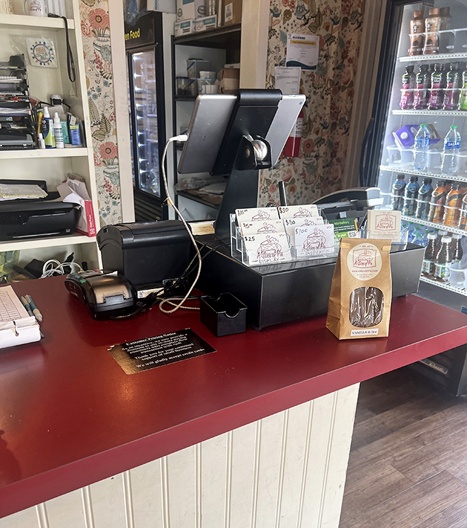 The humble counter where transactions occur, but what's really being exchanged is joy. This is where you'll hand over money and receive memories that last much longer.