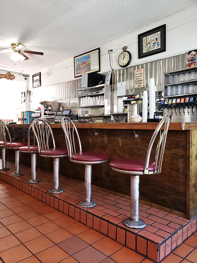 Counter seating: where regulars become family and first-timers get initiated into the El Tepeyac experience one friendly conversation at a time.