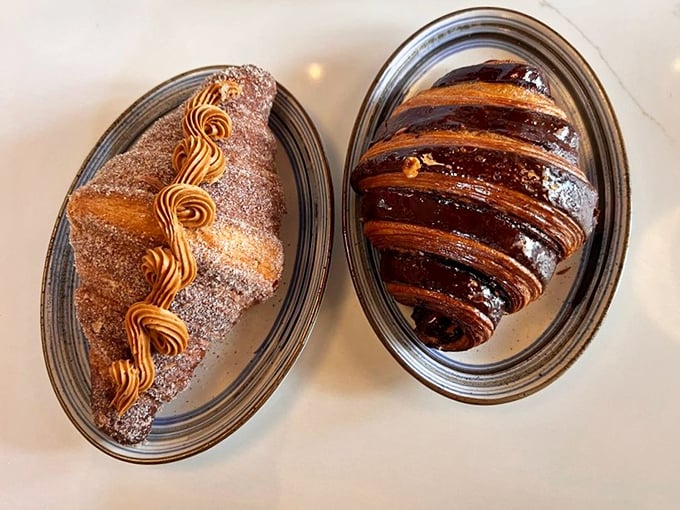 Not all croissants are created equal. These magnificent specimens have clearly been to finishing school and graduated with honors.