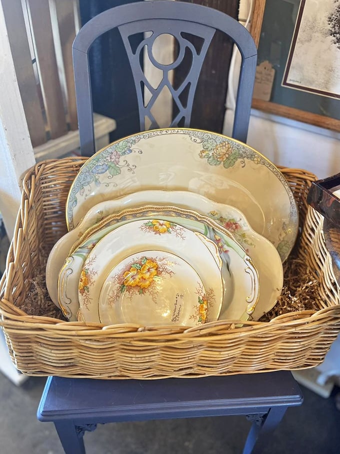 Delicate china that survived decades of family dinners now waits for a new home where it will be either treasured or tragically broken.