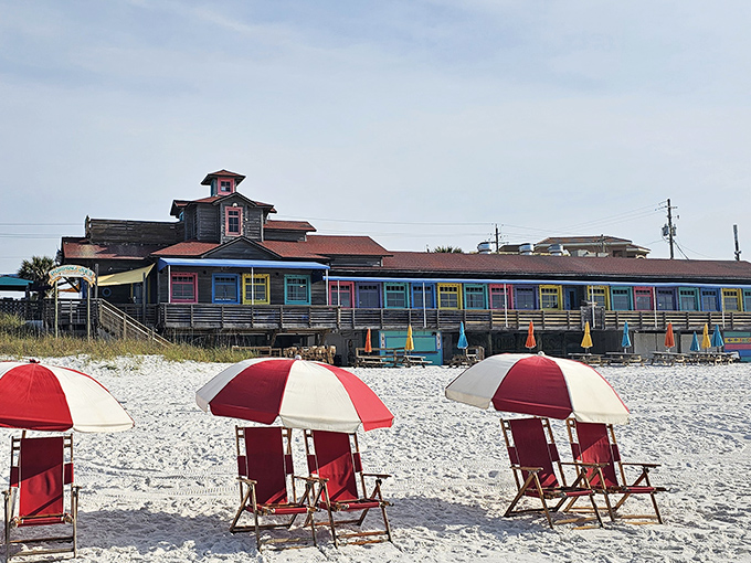 From the beach, Pompano Joe's looks like the kind of place Jimmy Buffett would write a song about&mdash;casual, colorful, and calling your name.
