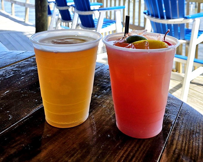 Cold beer and a sunset-colored cocktail&mdash;Florida's version of a perfect couple, no relationship counseling needed.