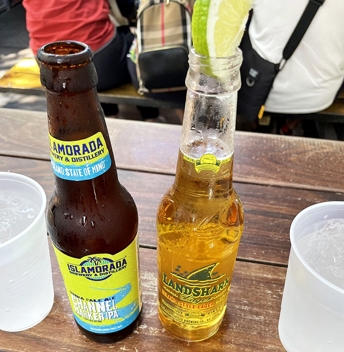 Local brews that complete the seafood experience—because nothing says "vacation mode activated" like a cold one with your lobster roll.