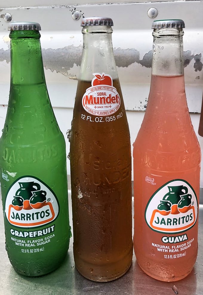 The perfect supporting cast! These colorful Mexican sodas provide the sweet, fizzy counterpoint to the savory seafood main attractions.
