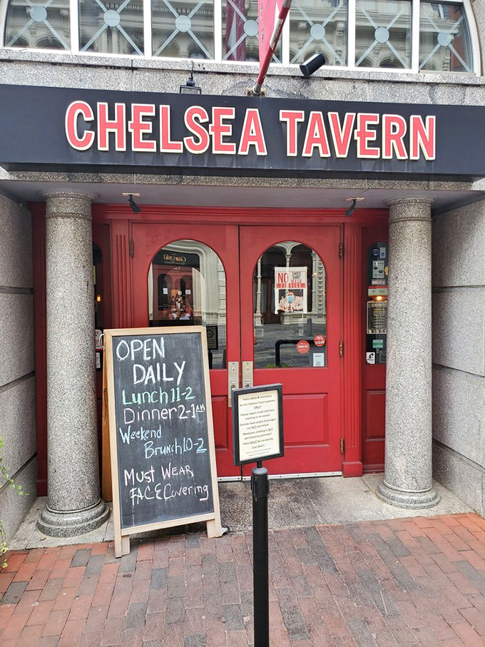 That moment before entering when anticipation peaks&mdash;the chalkboard a daily love note to hungry passersby.