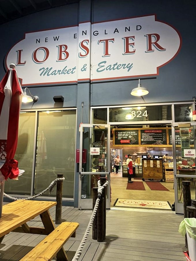 The entrance glows like a lighthouse for the hungry &ndash; that iconic sign has guided countless seafood pilgrims to lobster nirvana.