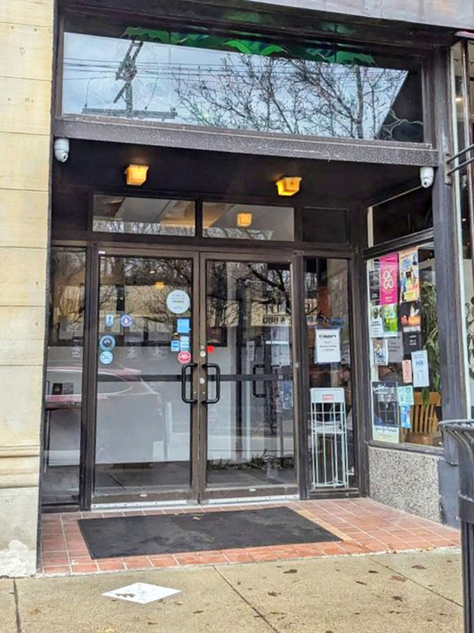 The unassuming entrance belies the culinary treasures within—like finding a secret passage to a world where healthy food and comfort classics live in perfect harmony.