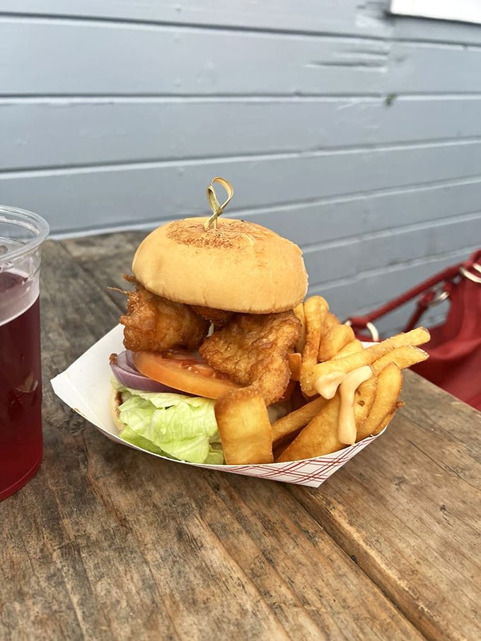 The fish sandwich that launched a thousand road trips. Crispy, golden fish nestled in a soft bun—proof that sometimes the simplest pleasures are the most profound.