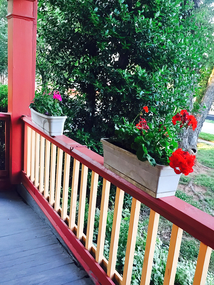 Even the flower boxes show the attention to detail that makes this converted house feel like home.