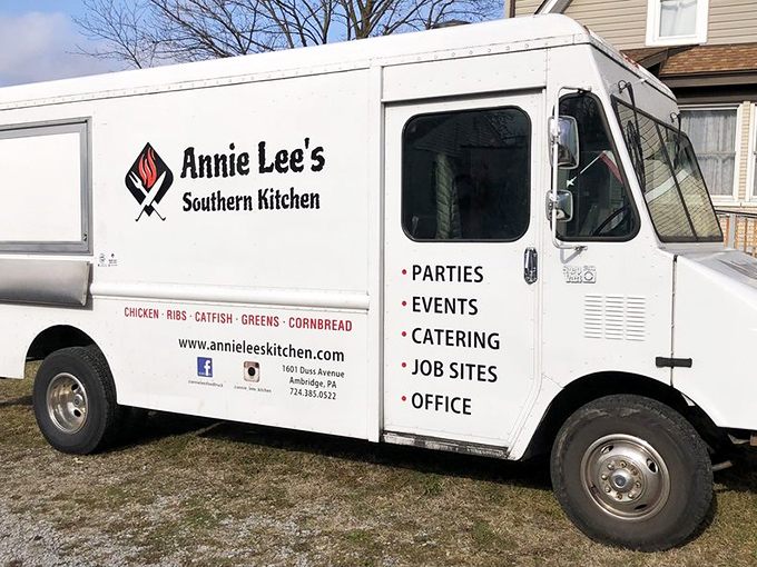 The food truck that brings Annie Lee's Southern Kitchen magic to events, proving good things really do come in mobile packages.